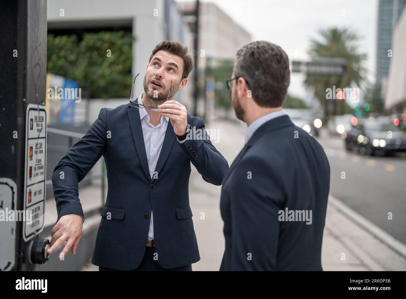 hurrying businessmen late after break. businessmen late have time ...