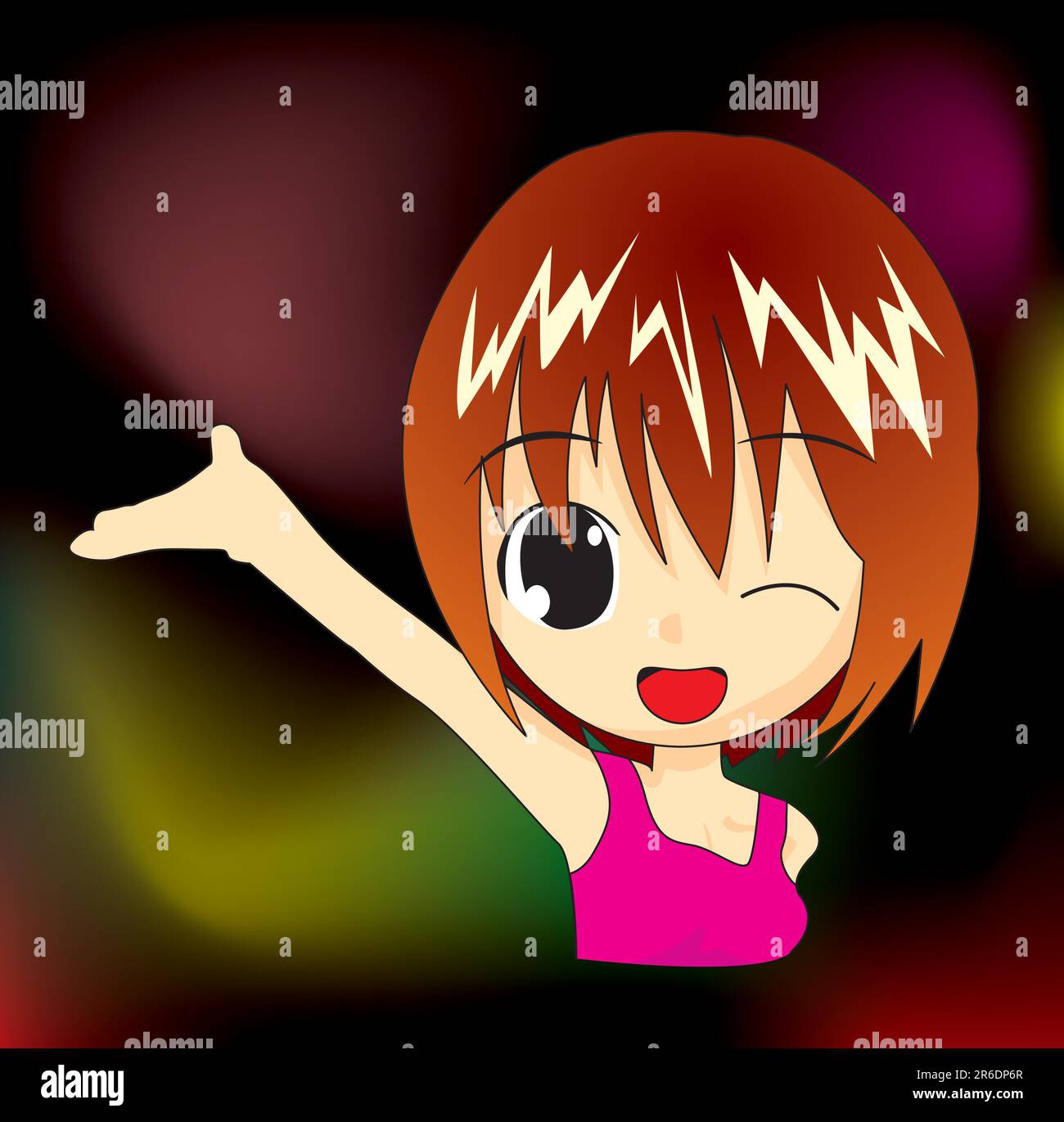 cute girl vector Stock Vector Image & Art - Alamy