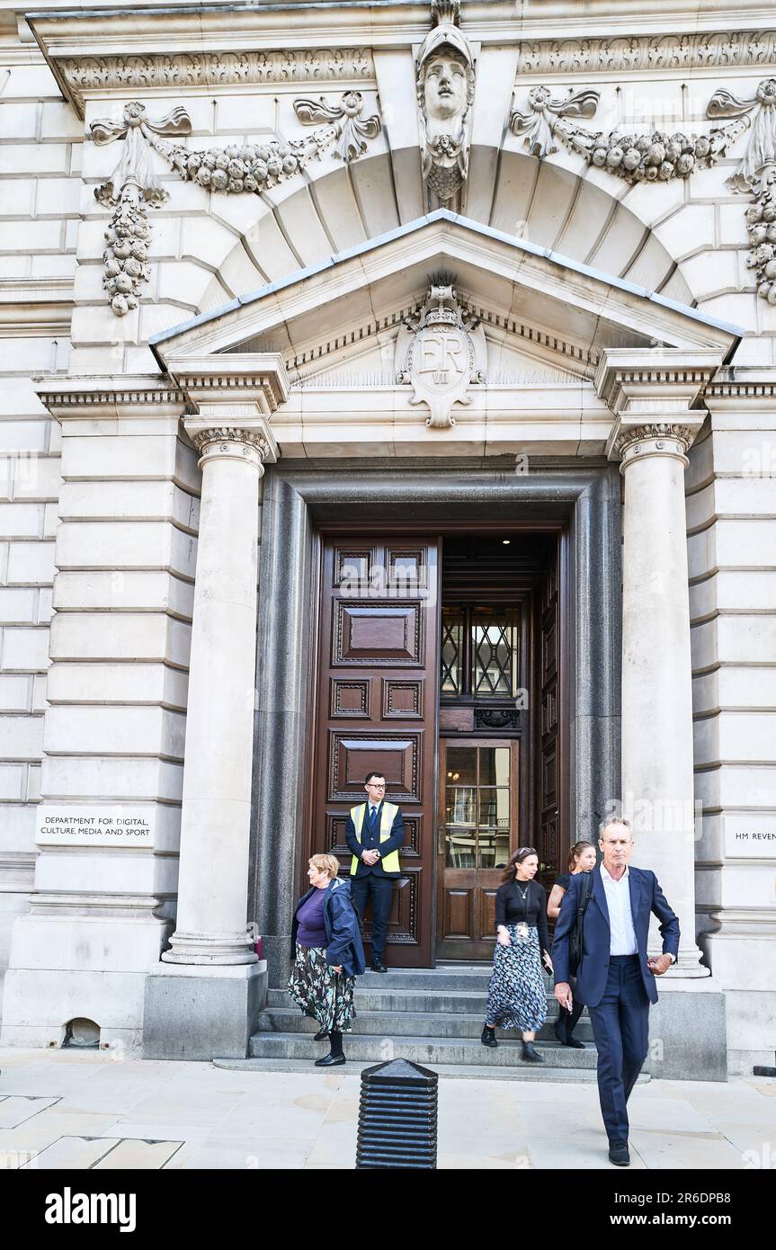 British Government's administration buildings on Parliament Street ...