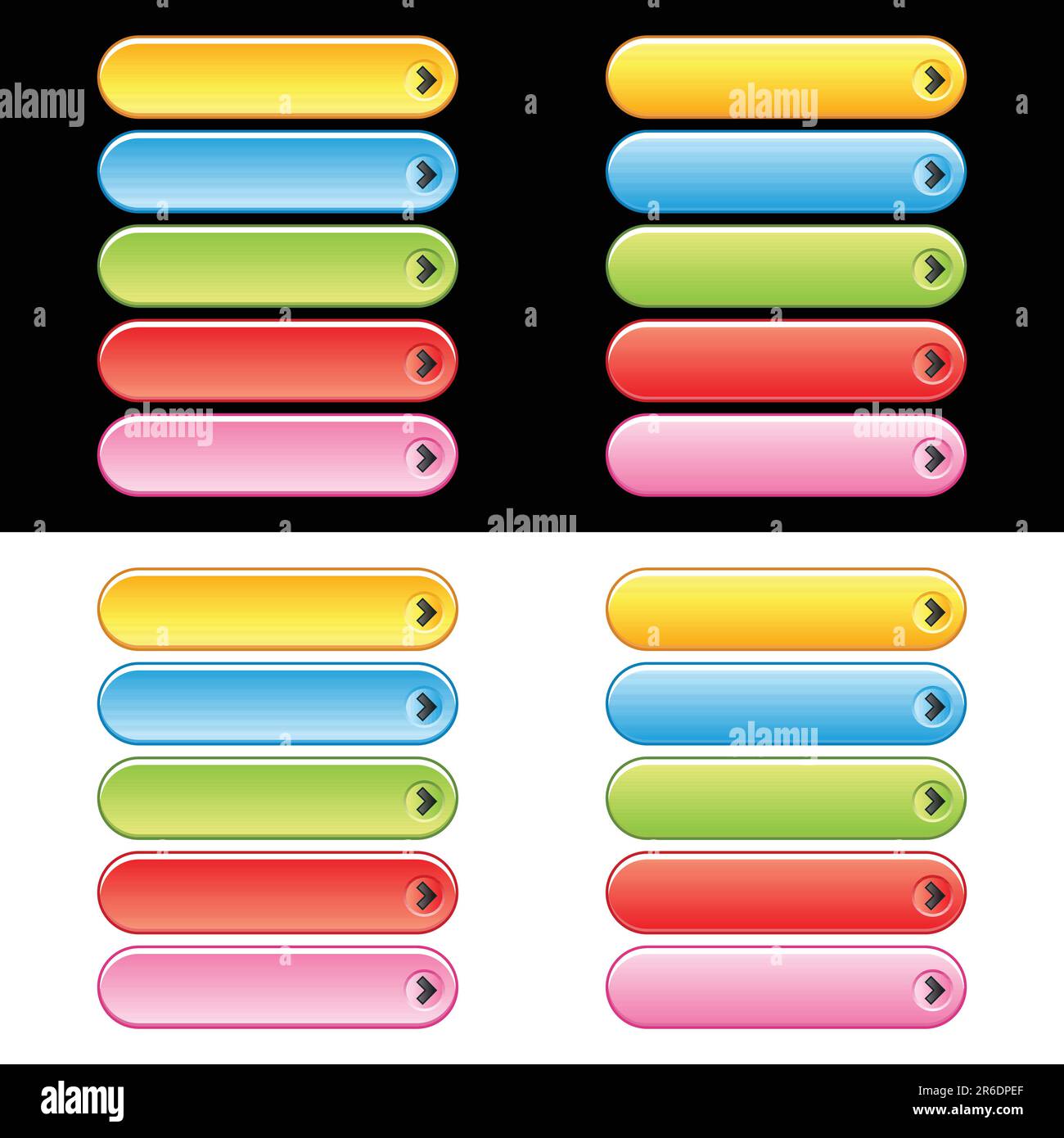 Colorful web button set. Easy to change colors Stock Vector Image & Art ...