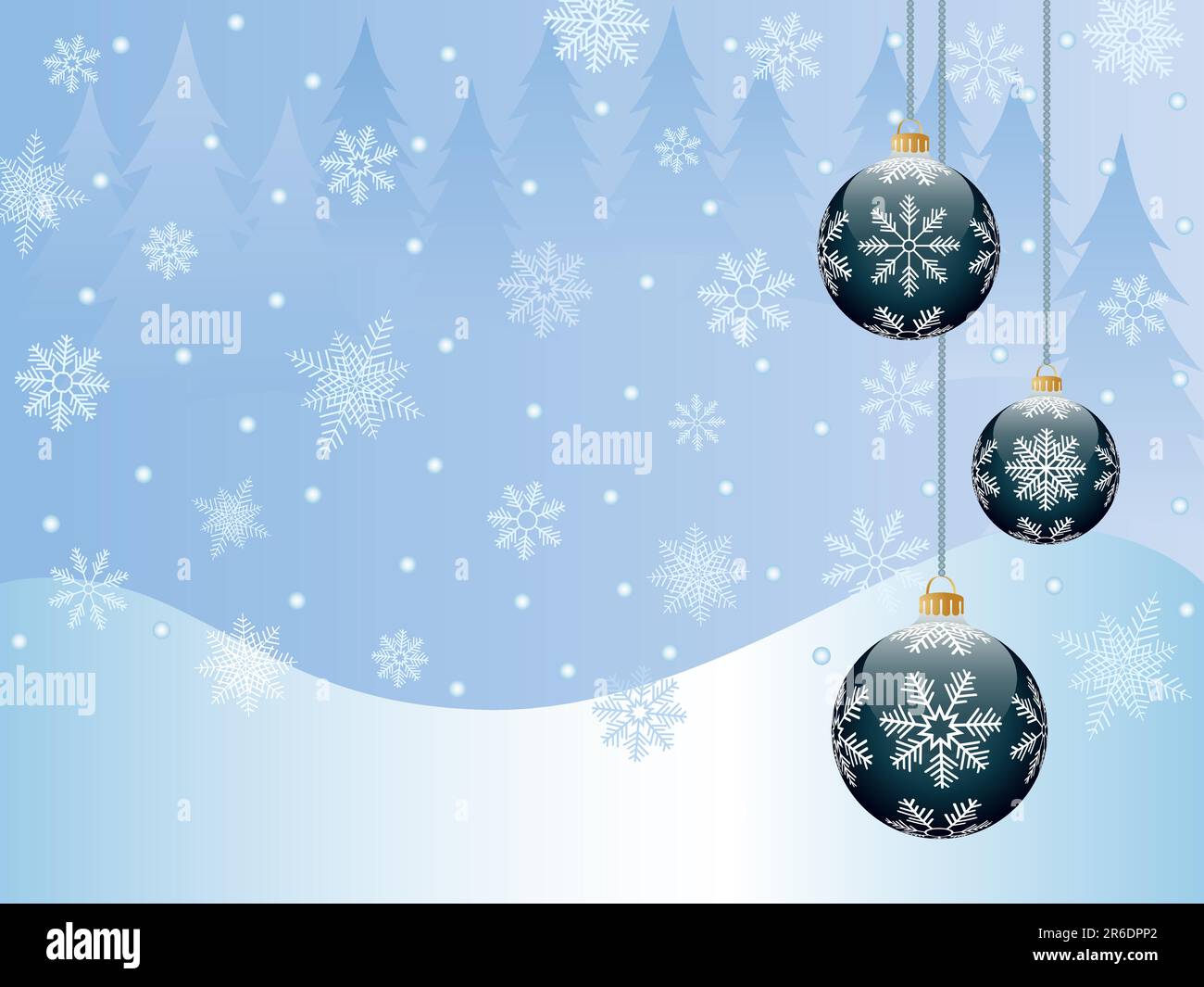 Christmas background with a holiday baubles. Vector illustration Stock ...