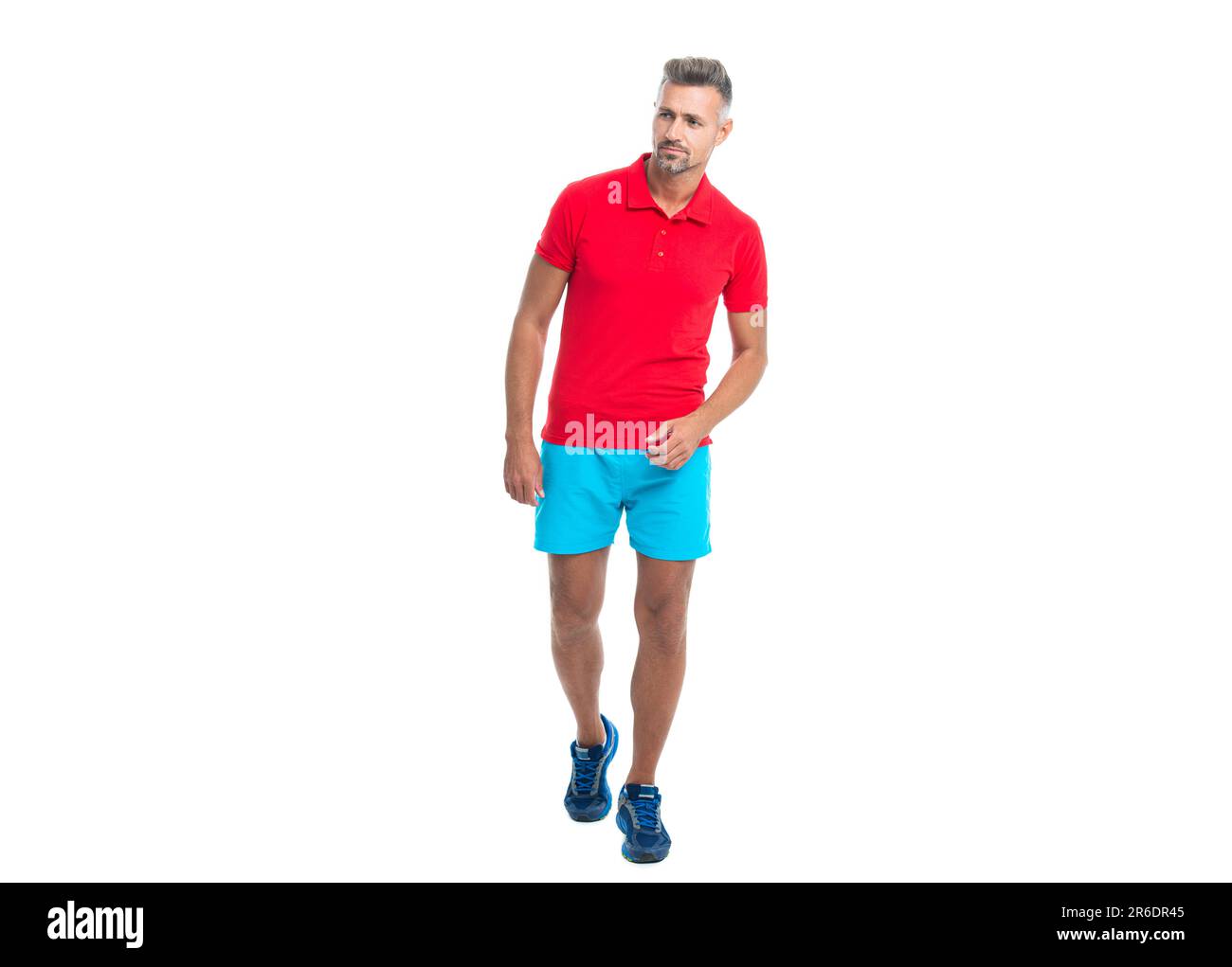 fit and sporty athletic sportsman man in workout sportswear isolated on ...