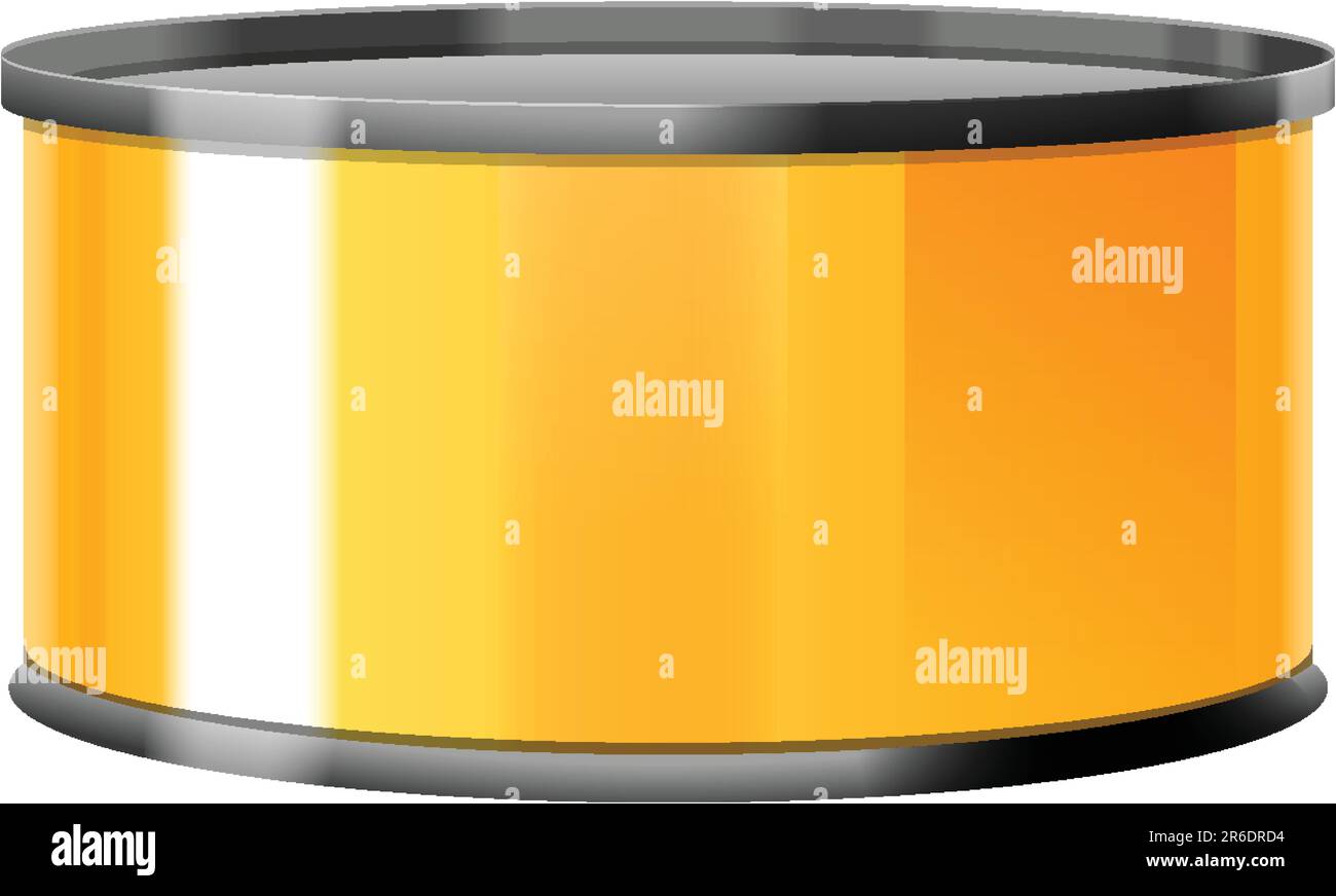 Blank Tin Can Template for Label Design illustration Stock Vector Image ...