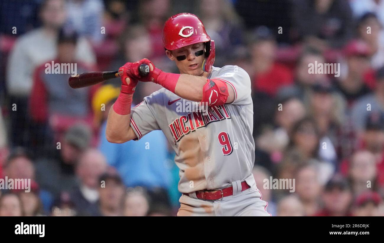 Cincinnati Reds' Matt McLain during a baseball game at Fenway Park ...