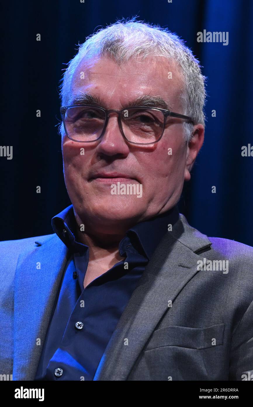Cologne, Germany. 08th June, 2023. Philosopher Thomas Metzinger speaks ...