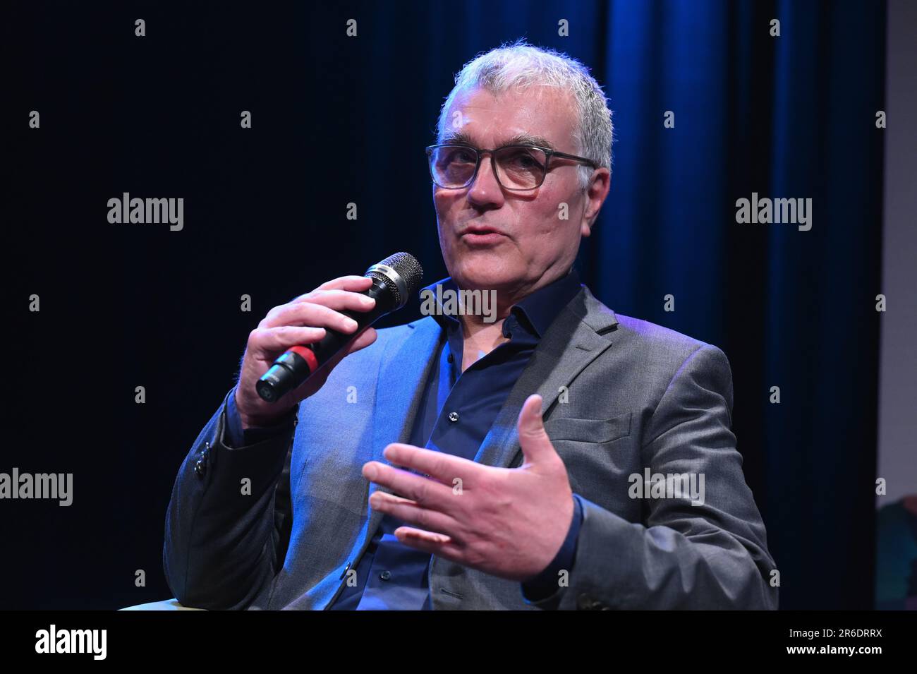 Cologne, Germany. 08th June, 2023. Philosopher Thomas Metzinger speaks ...