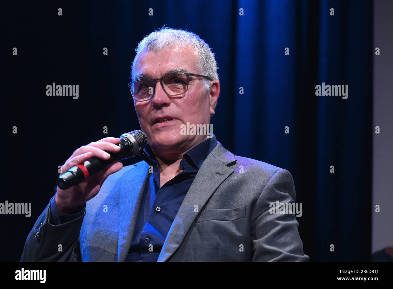 Cologne, Germany. 08th June, 2023. Philosopher Thomas Metzinger speaks ...