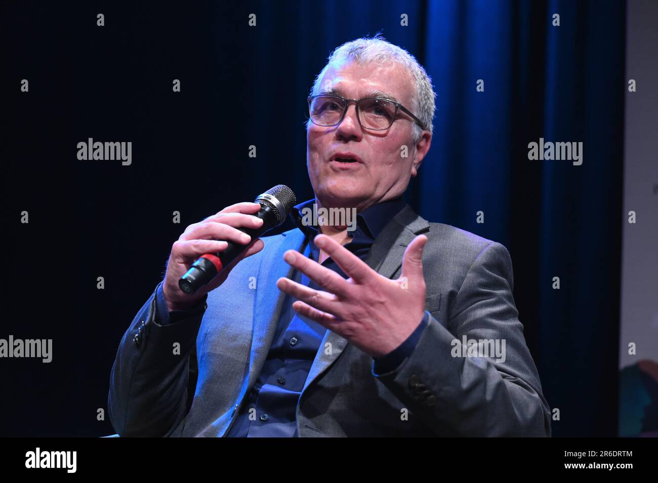 Cologne, Germany. 08th June, 2023. Philosopher Thomas Metzinger speaks ...