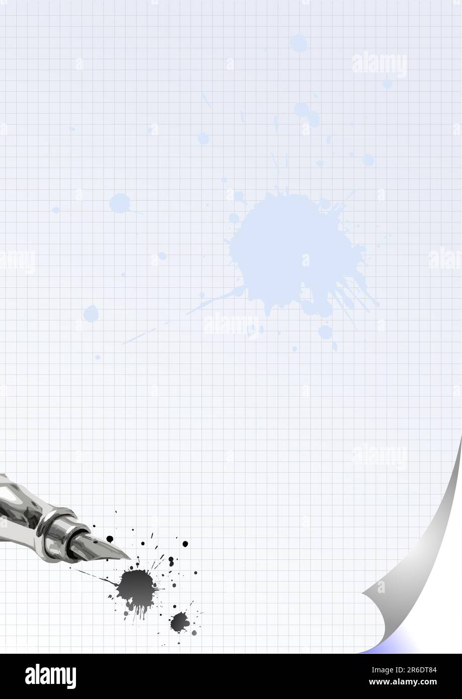 Note page Template with grunge blot and with space for text Stock ...