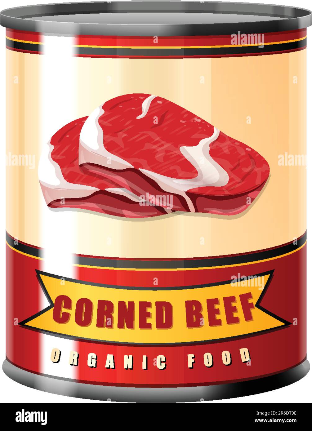 Corned Beef in Tin Can Vector illustration Stock Vector Image & Art - Alamy