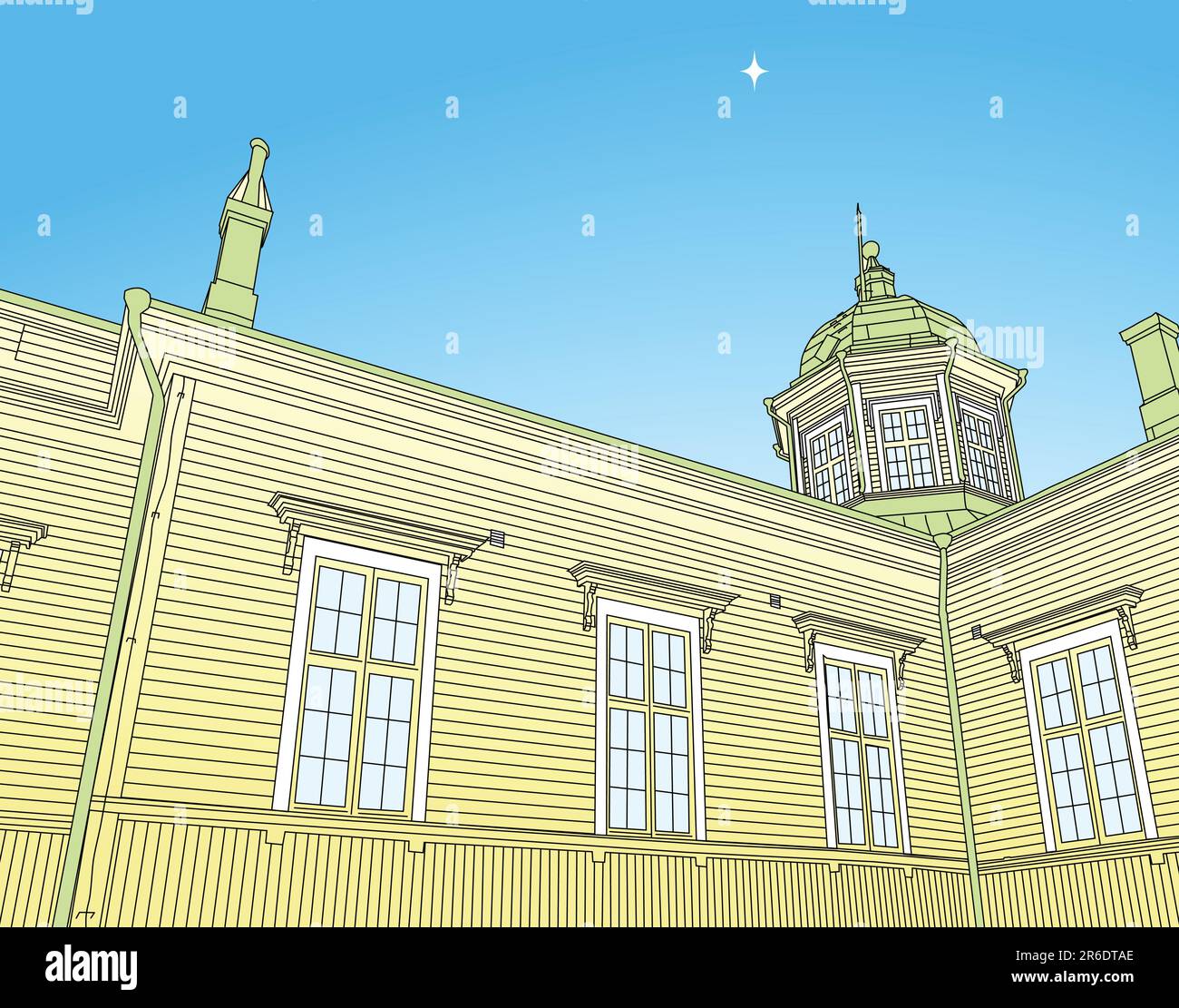 Traditional wooden russian orthodox church Stock Vector Images - Alamy