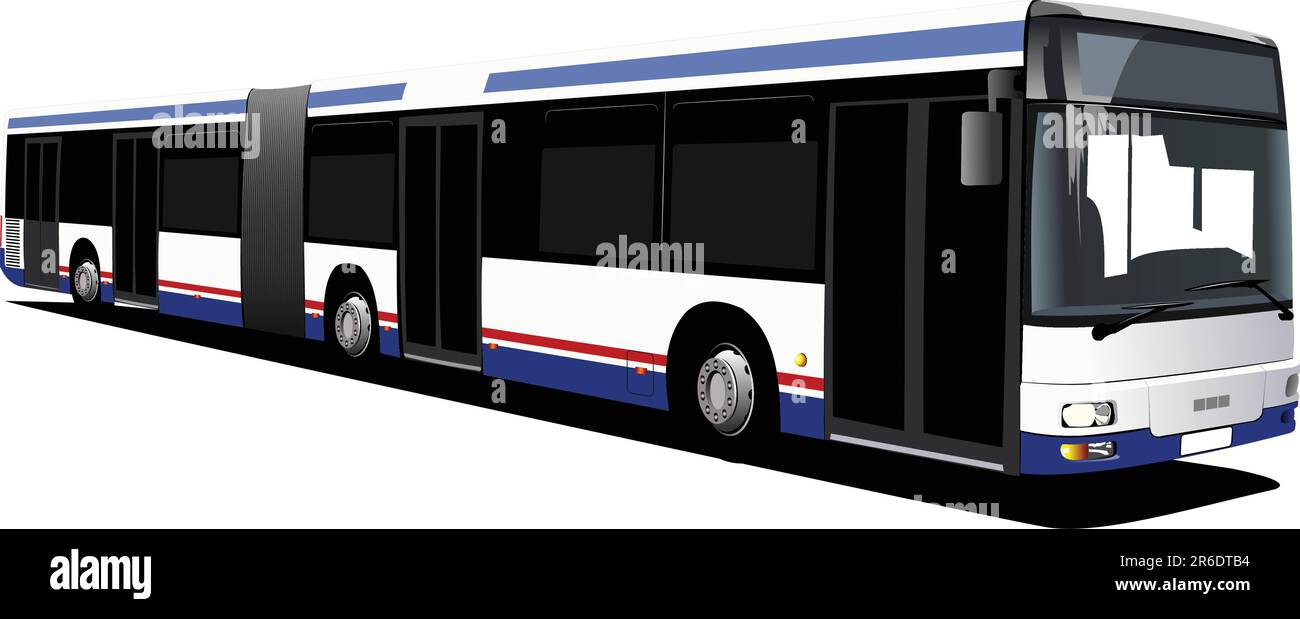 City double bus. Vector illustration Stock Vector Image & Art - Alamy