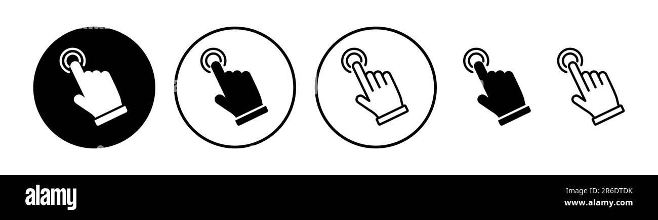 hand click icon vector. clicking finger icon. pointer icon Stock Vector ...