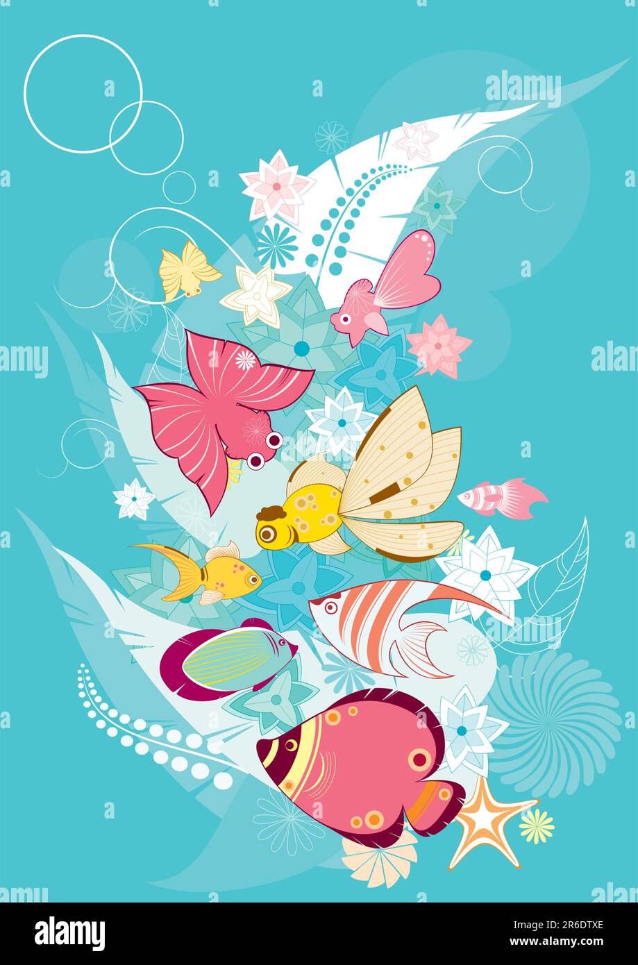 Fish pattern Stock Vector Images - Alamy