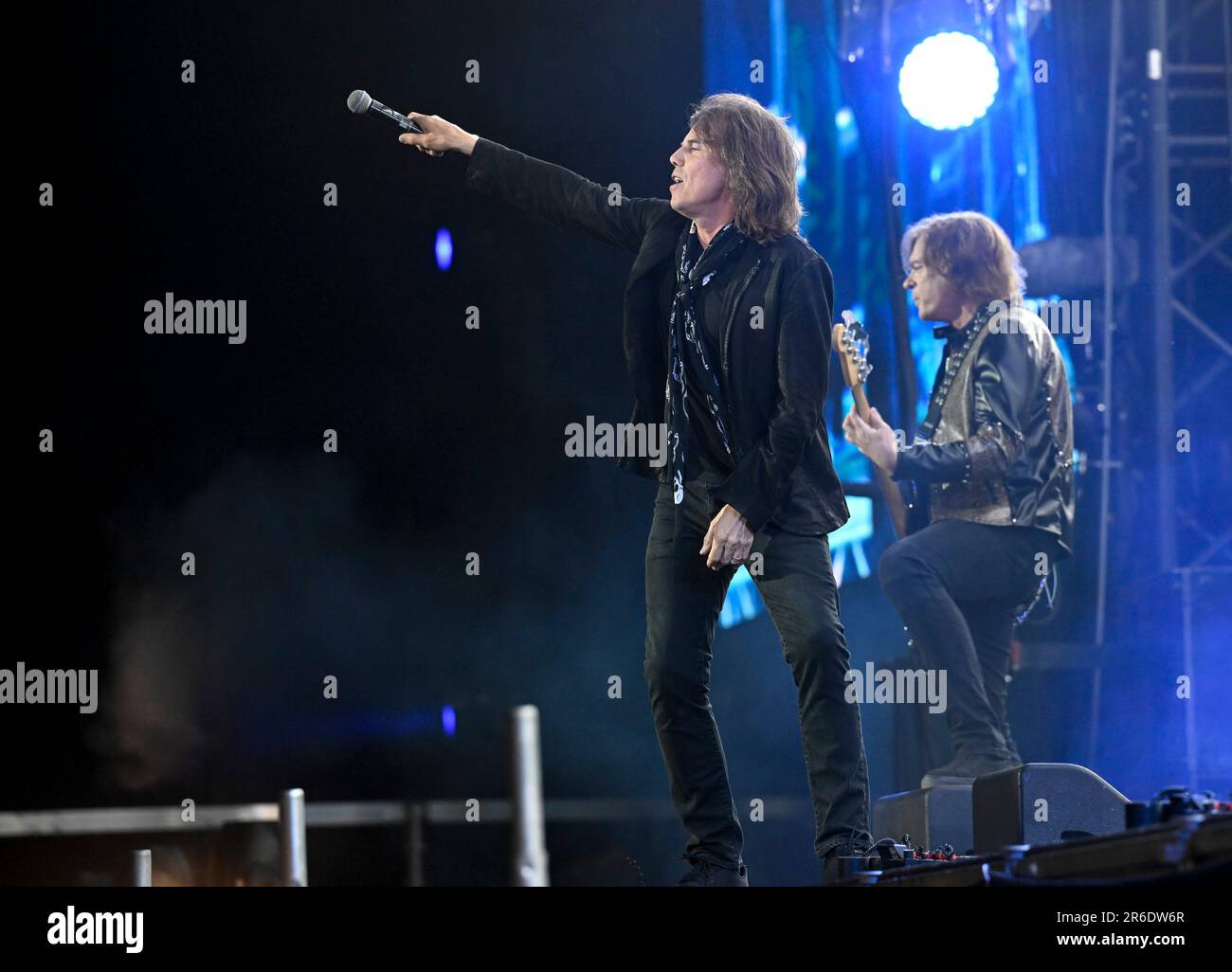 Joey Tempest and John Norum of Europe perform live on the Rock Stage at ...