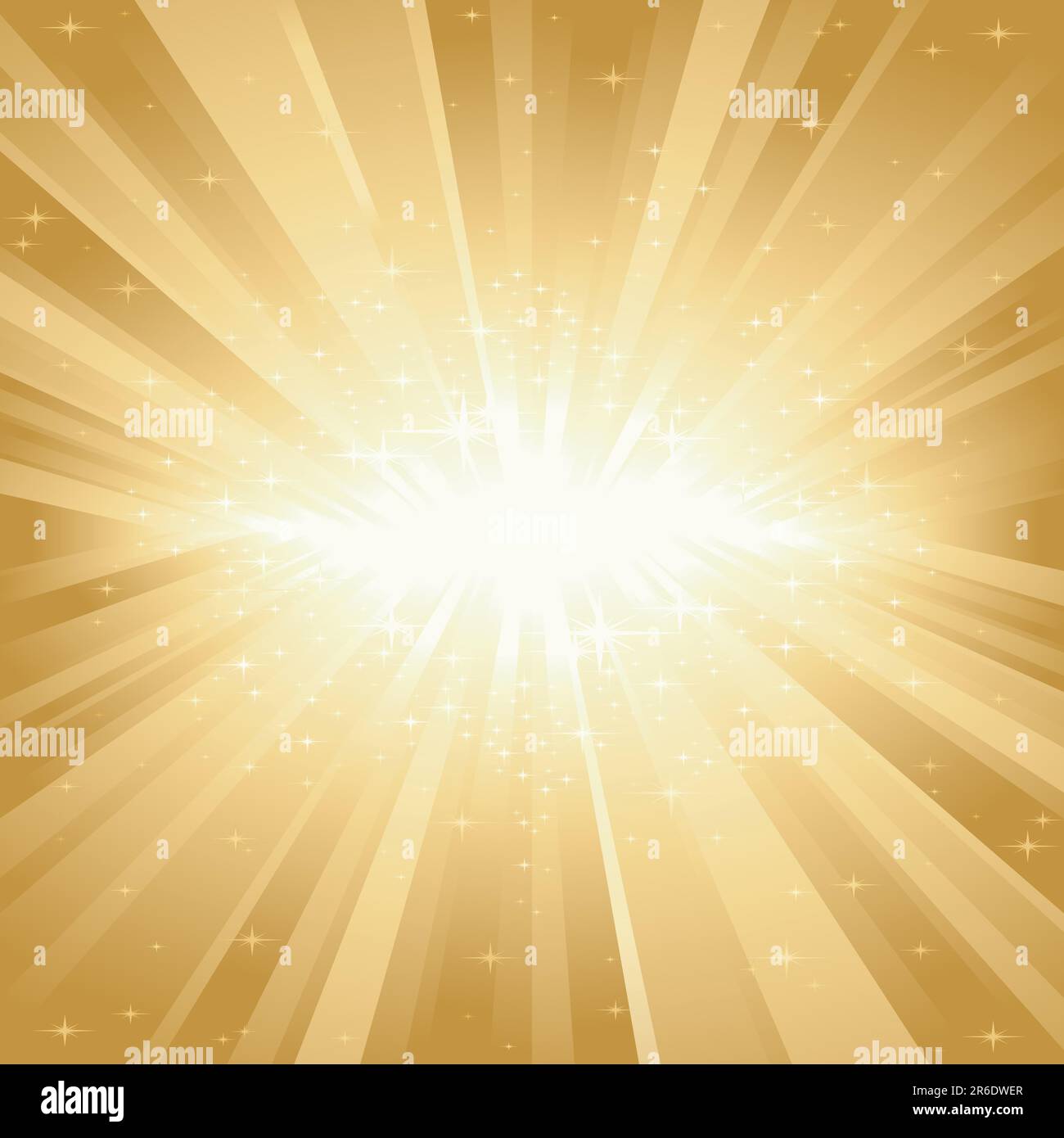 Festive explosion of light and stars with center in the middle of the ...