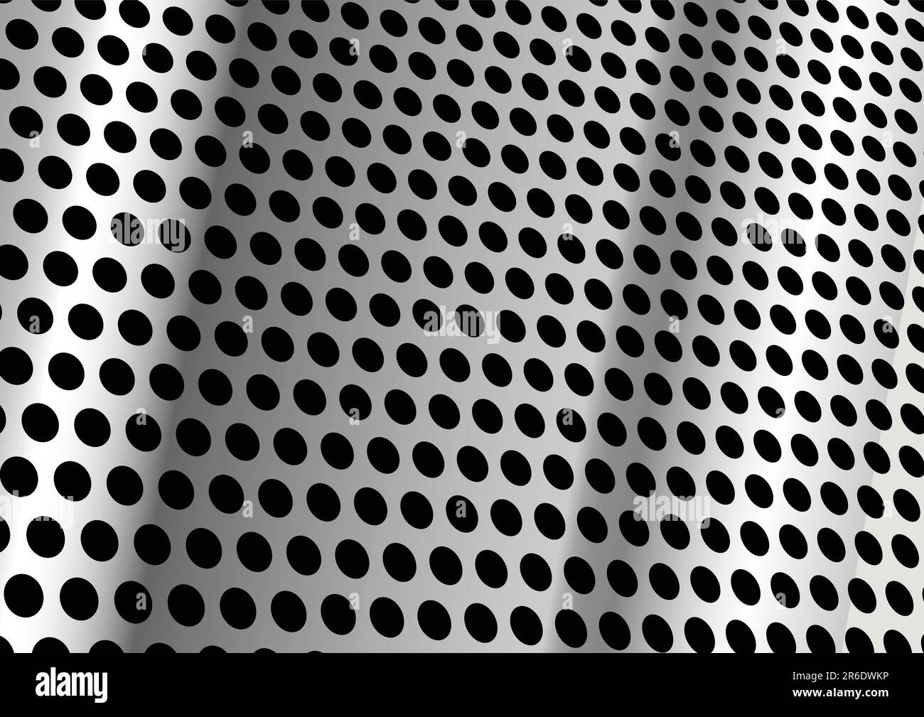 Perforated metallic look surface over black background Stock Vector ...