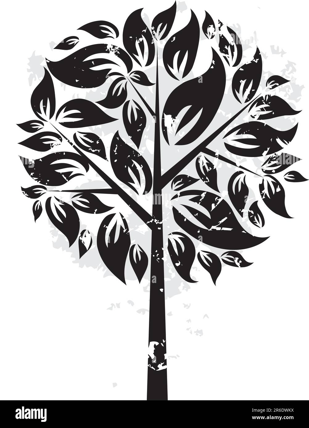 Decorative grunge tree, vector illustration Stock Vector Image & Art - Alamy