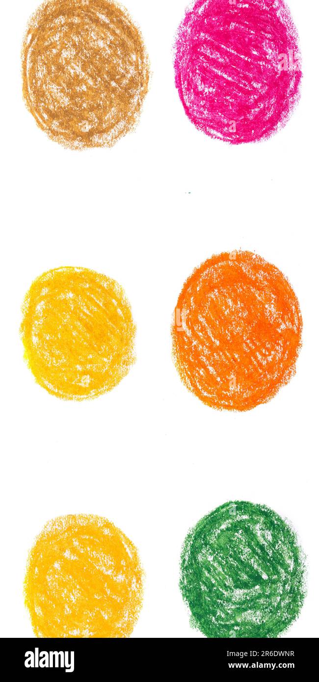 colored pencil strokes isolated on white background Stock Photo - Alamy