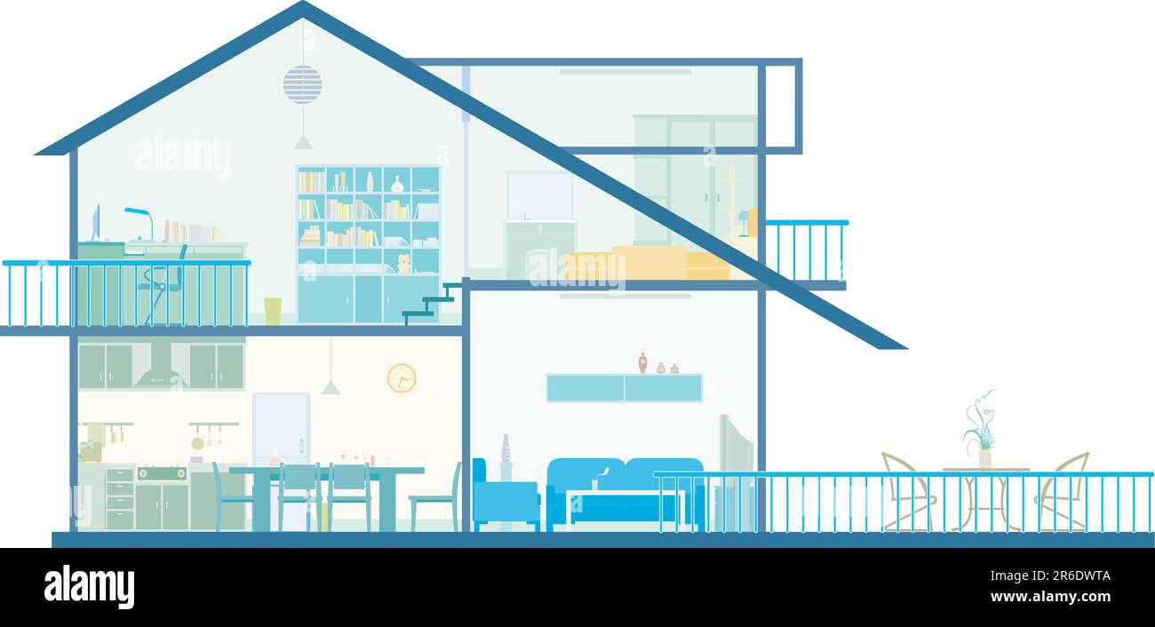 modern house section pattern design Stock Vector Image & Art - Alamy