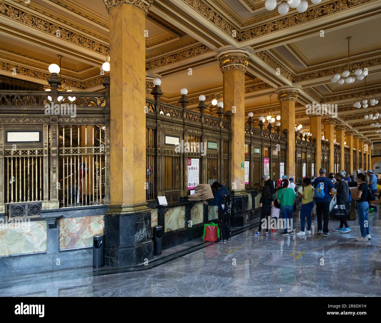 Palacio de Correos de México, palatial interior of historic Post Office ...
