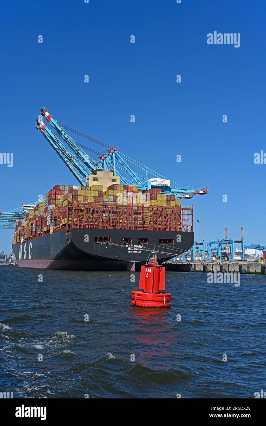 port of rotterdam (maasvlakte), netherlands - 2023-06-03: container ...