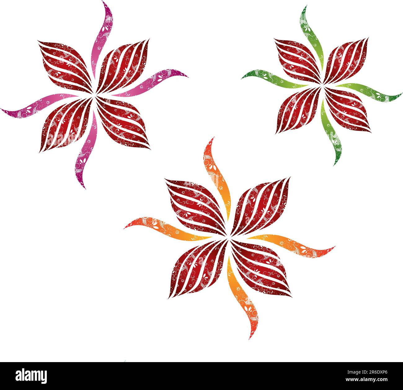 group of flower decorative design vector Stock Vector Image & Art - Alamy