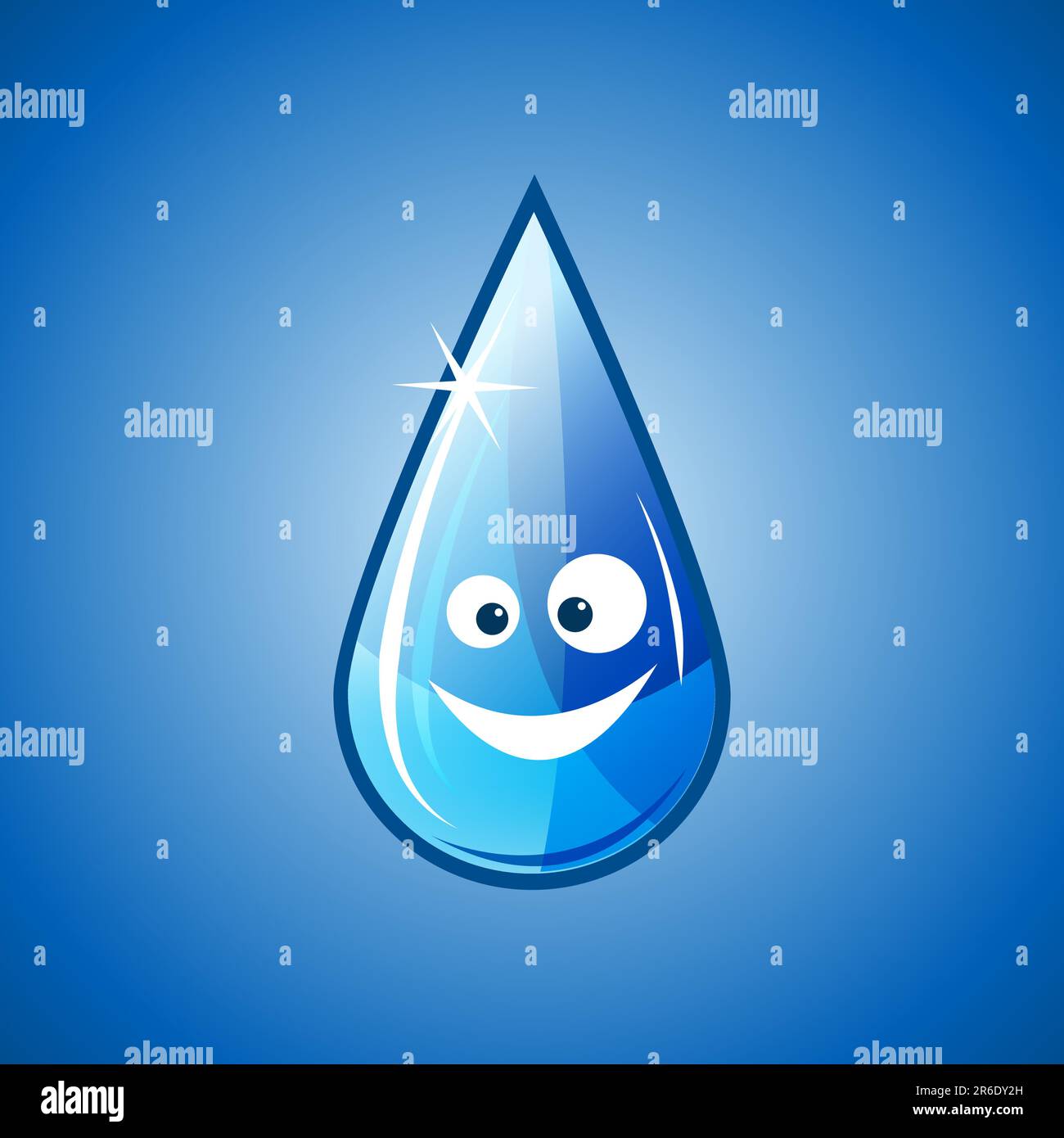 Happy water drop falling vector illustration Stock Vector Image & Art ...