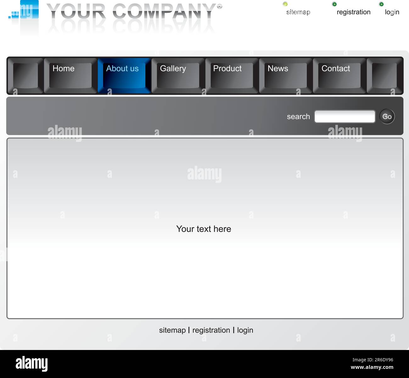 Black Keyboard Website template Stock Vector Image & Art - Alamy