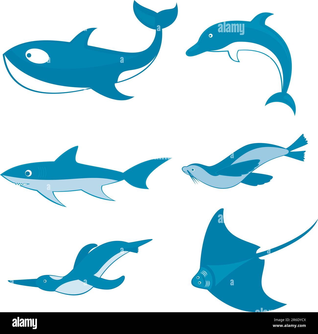 Fish sea pattern Cut Out Stock Images & Pictures - Alamy