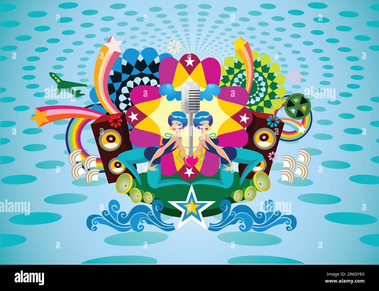 funky signers background design Stock Vector Image & Art - Alamy