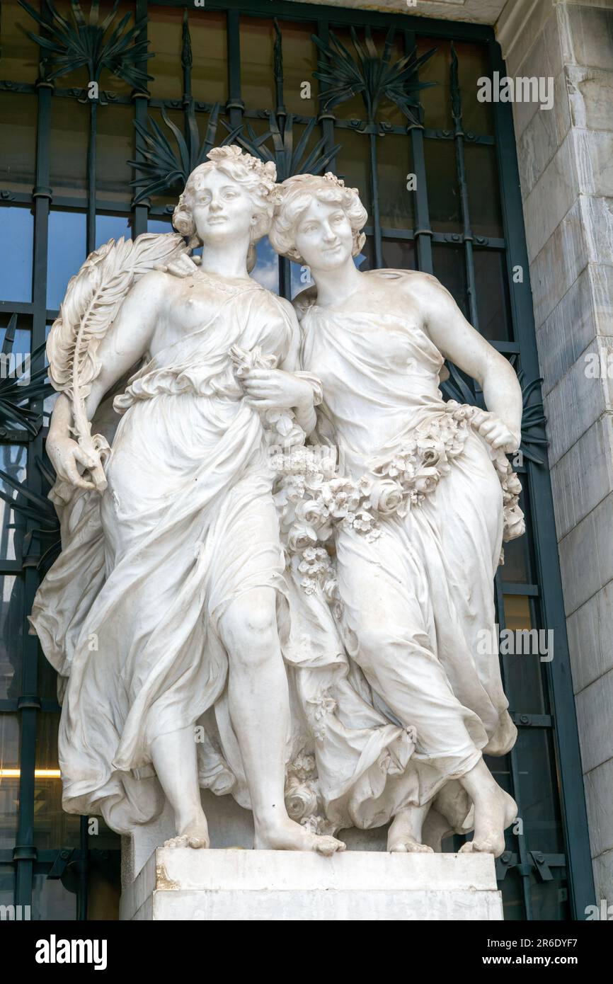 Marble sculpture 'The Virile Age' by André-Joseph Allar, El Palacio de ...