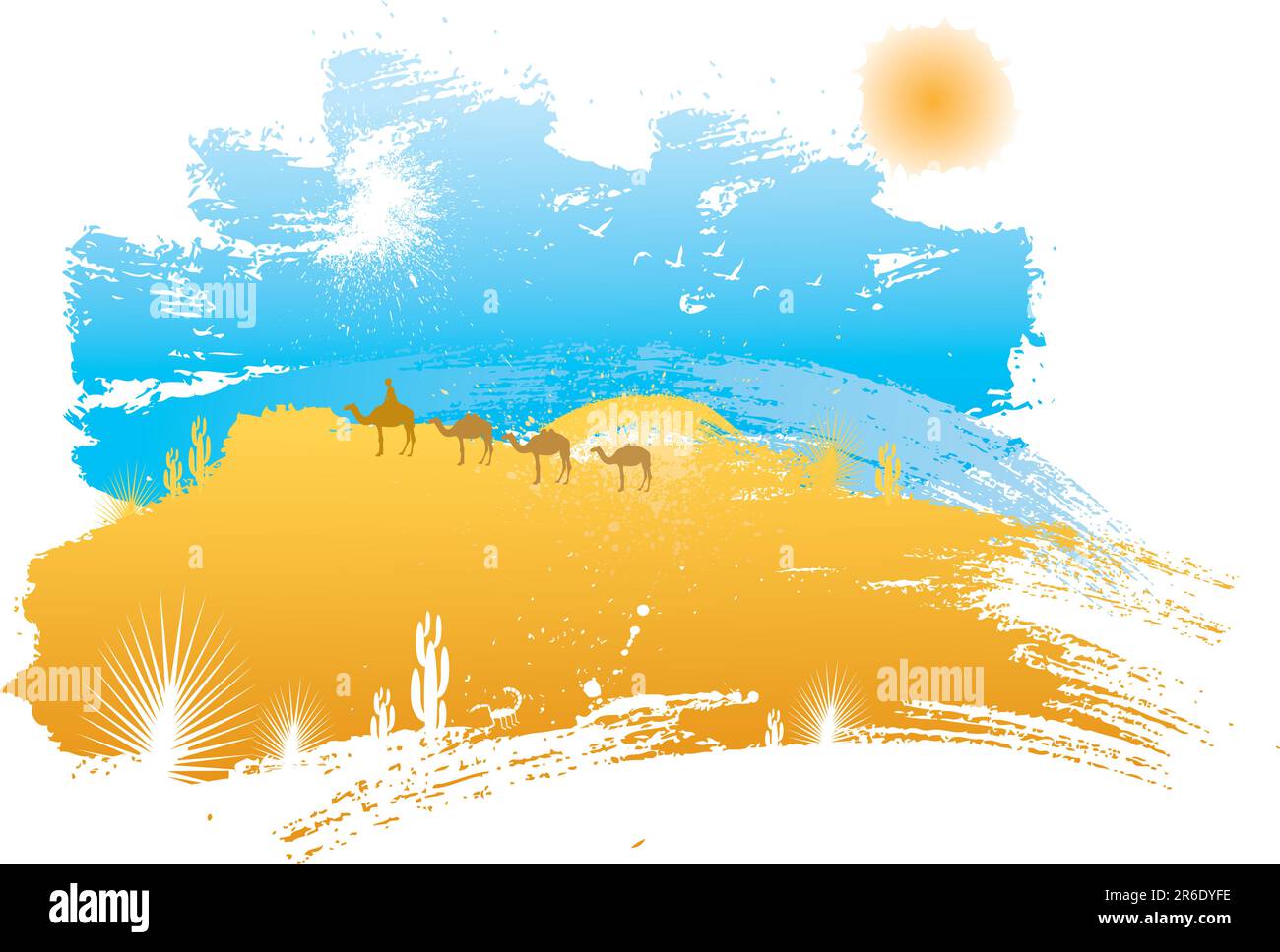 Abstract desert scenery pattern background Stock Vector Image & Art - Alamy