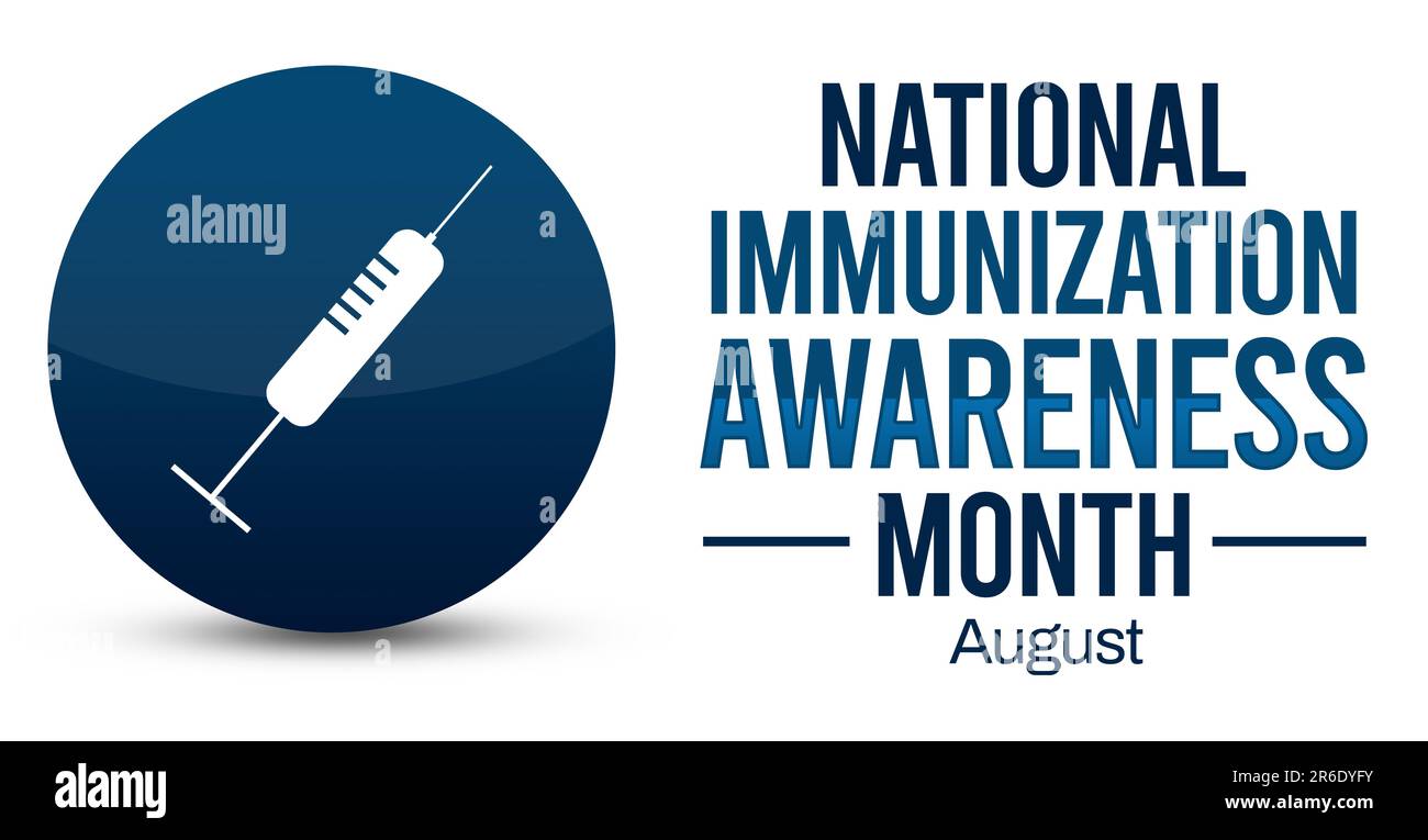 August is National Immunization awarenesss month, background design ...