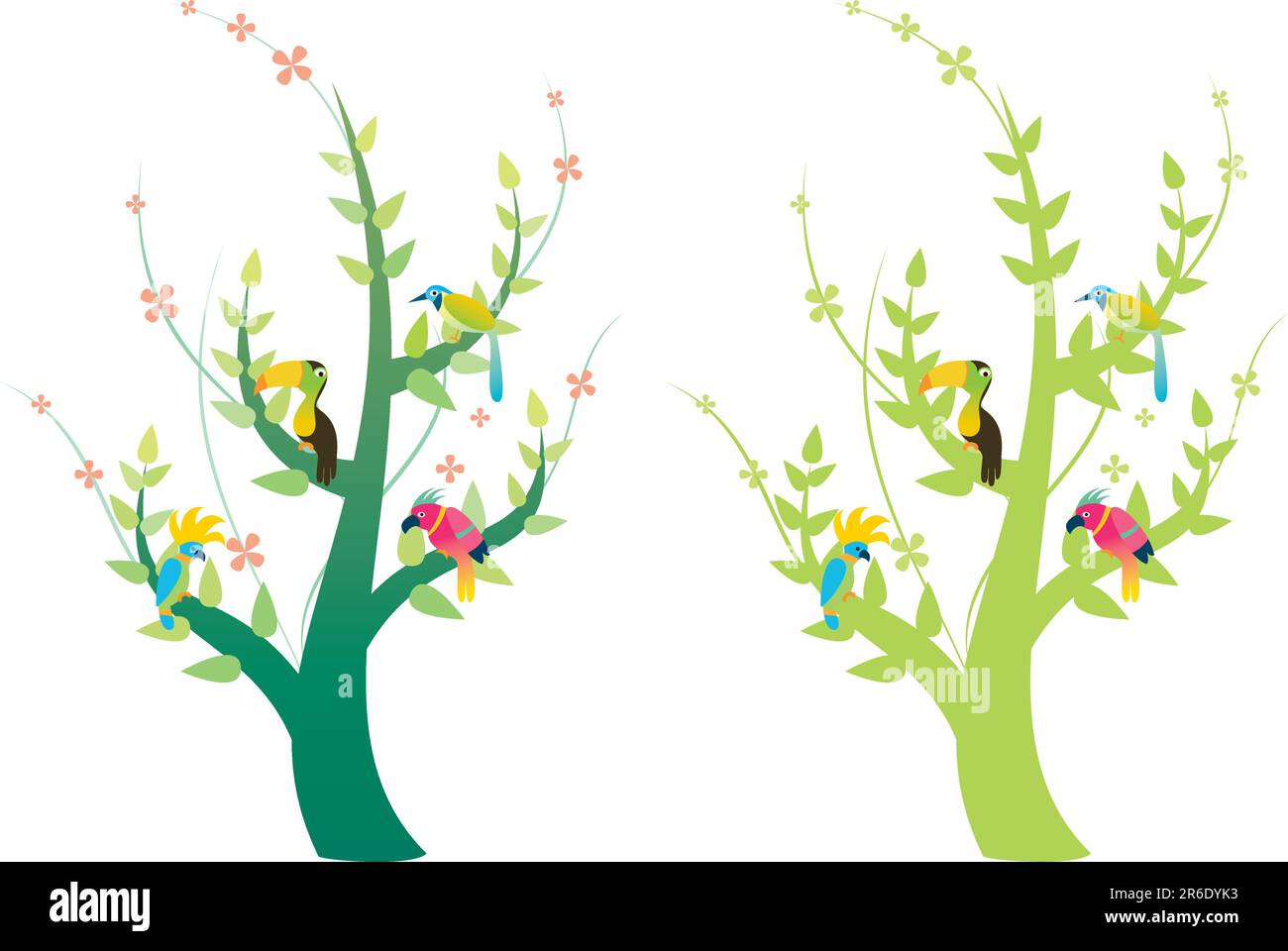 fashion bird tree pattern design Stock Vector Image & Art - Alamy