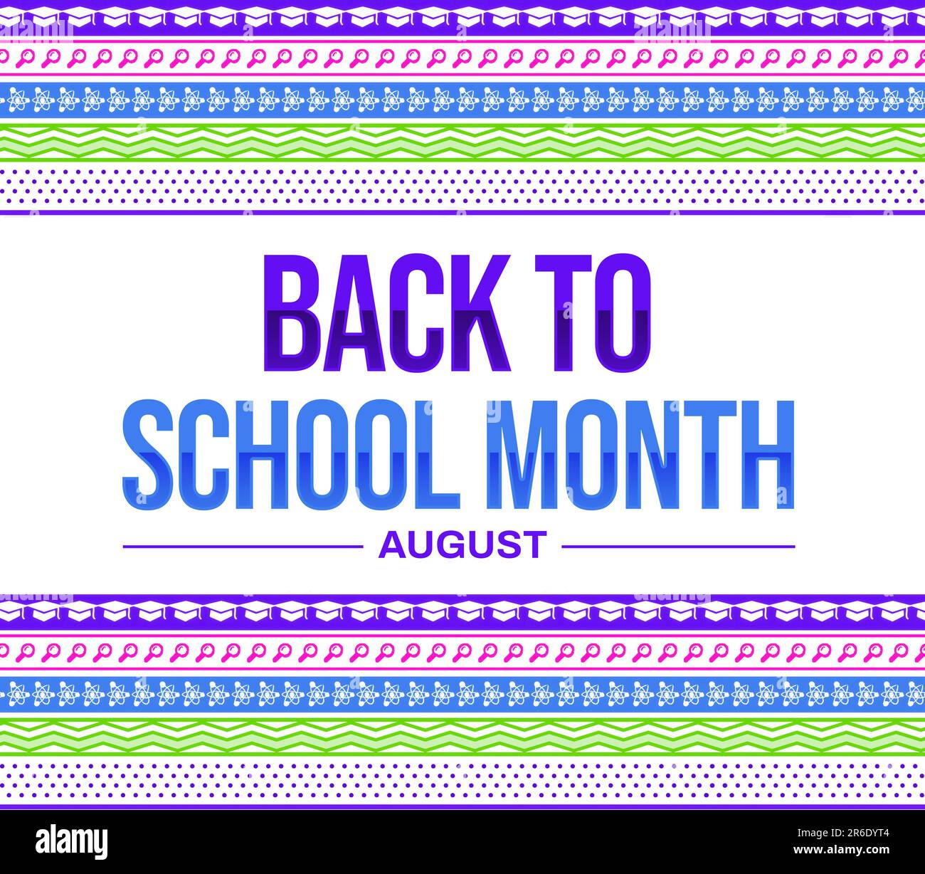 Back to School month wallpaper with traditional border design and ...