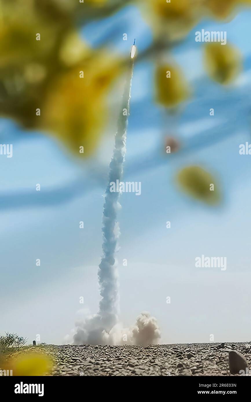 Jiuquan. 9th June, 2023. A Kuaizhou-1A carrier rocket carrying the ...