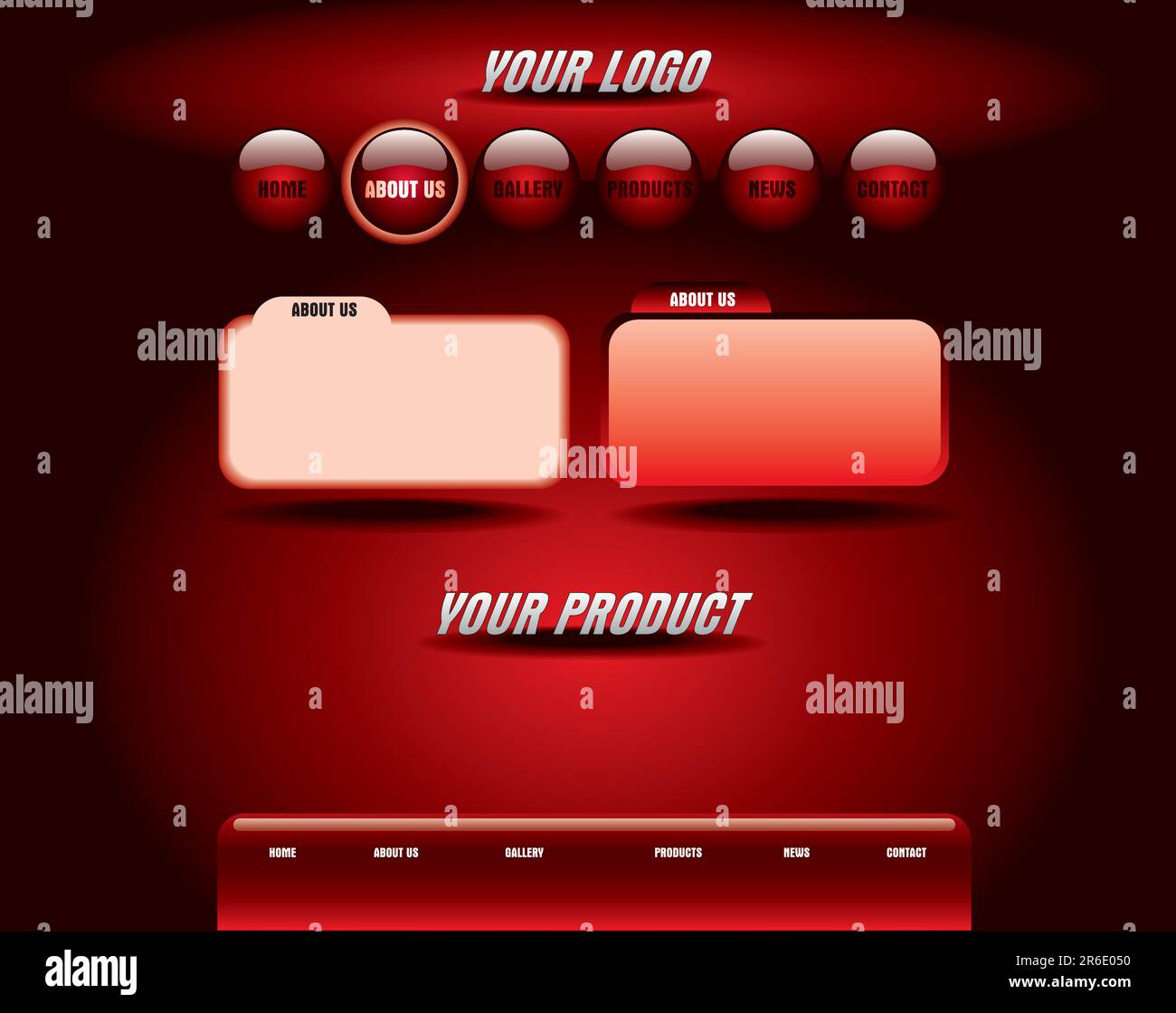 Red black tech glossy Stock Vector Images - Alamy