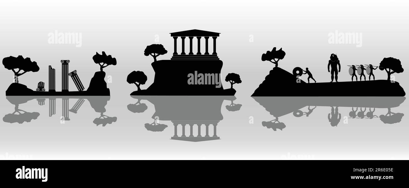 Island art greece Stock Vector Images - Alamy