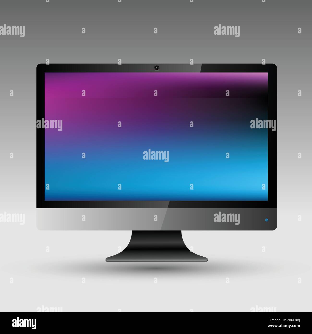 Flat LCD monitor editable vector file Stock Vector Image & Art - Alamy