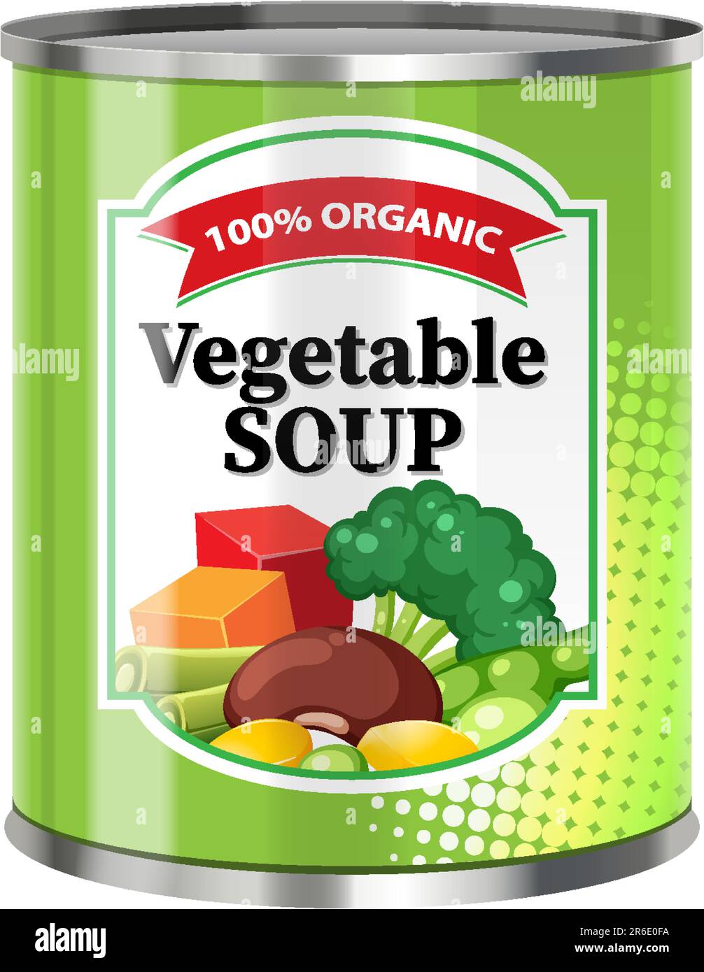 Vegetable Soup in Food Can Vector illustration Stock Vector Image & Art ...