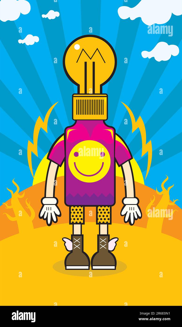 light bulb character pattern design Stock Vector Image & Art - Alamy