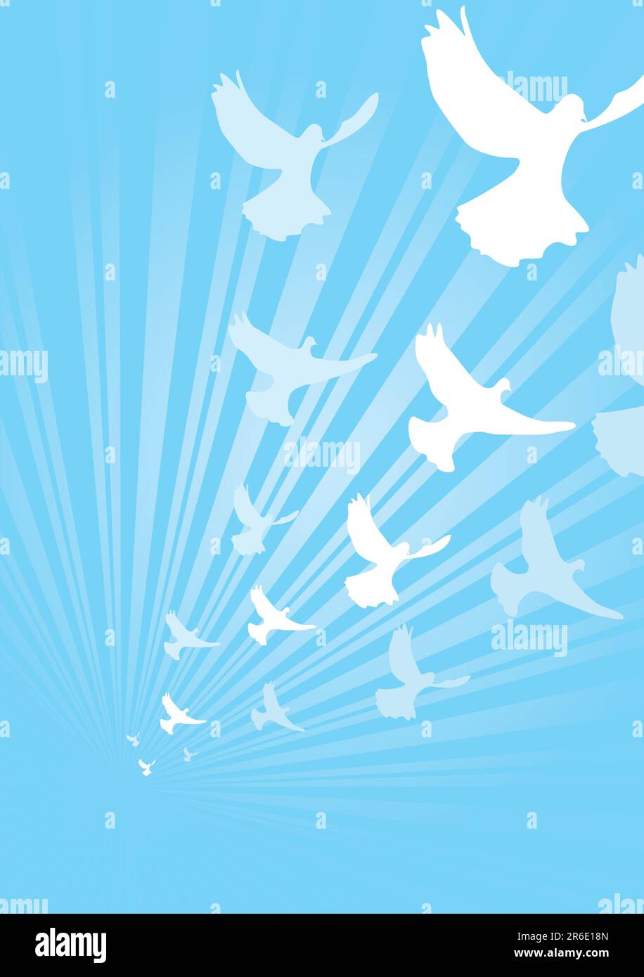 Ray of light dove Stock Vector Images - Alamy