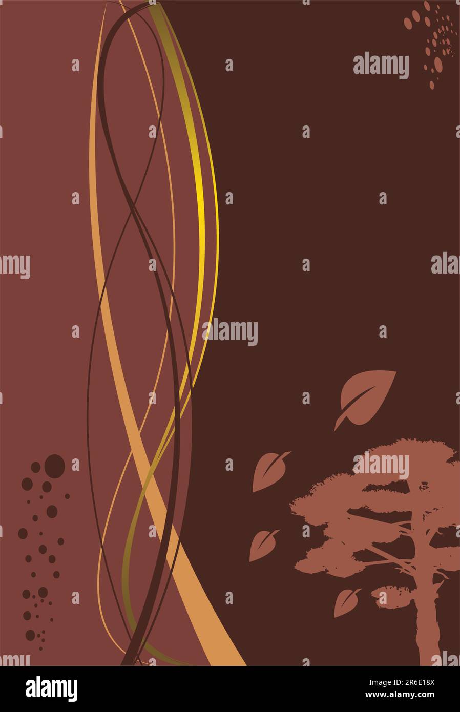 brown background with tree and dots Stock Vector Image & Art - Alamy