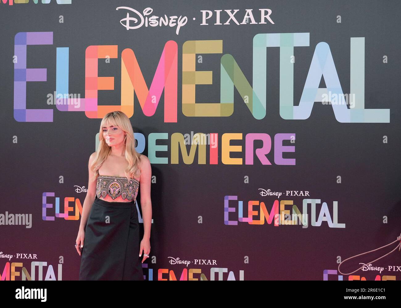 Los Angeles, USA. 08th June, 2023. Meg Donnelly arrives at the Disney ...
