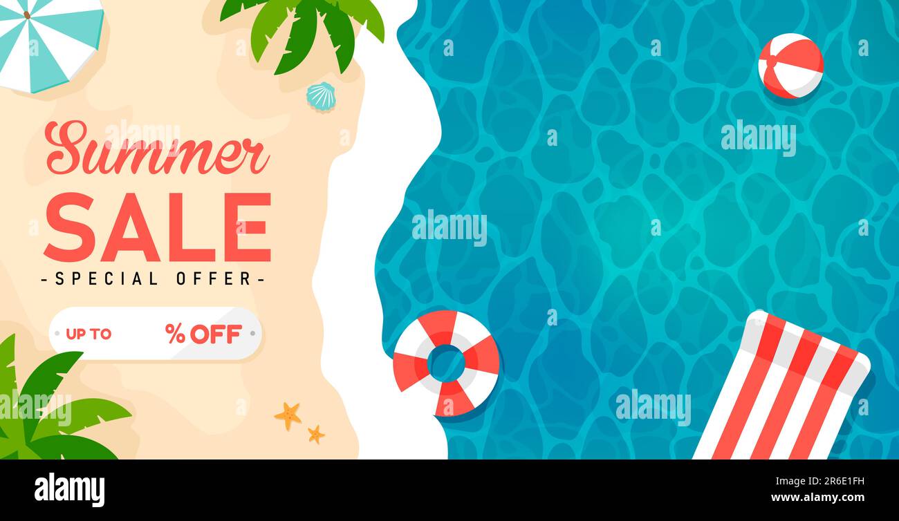 Summer sale vector banner illustration Stock Vector Image & Art - Alamy