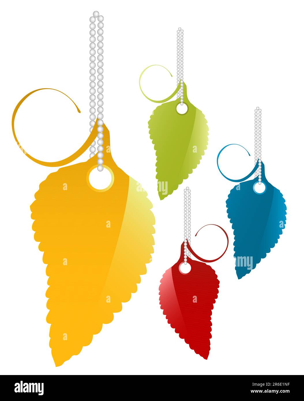 Leaves Vector Labels Set Stock Vector Image & Art - Alamy