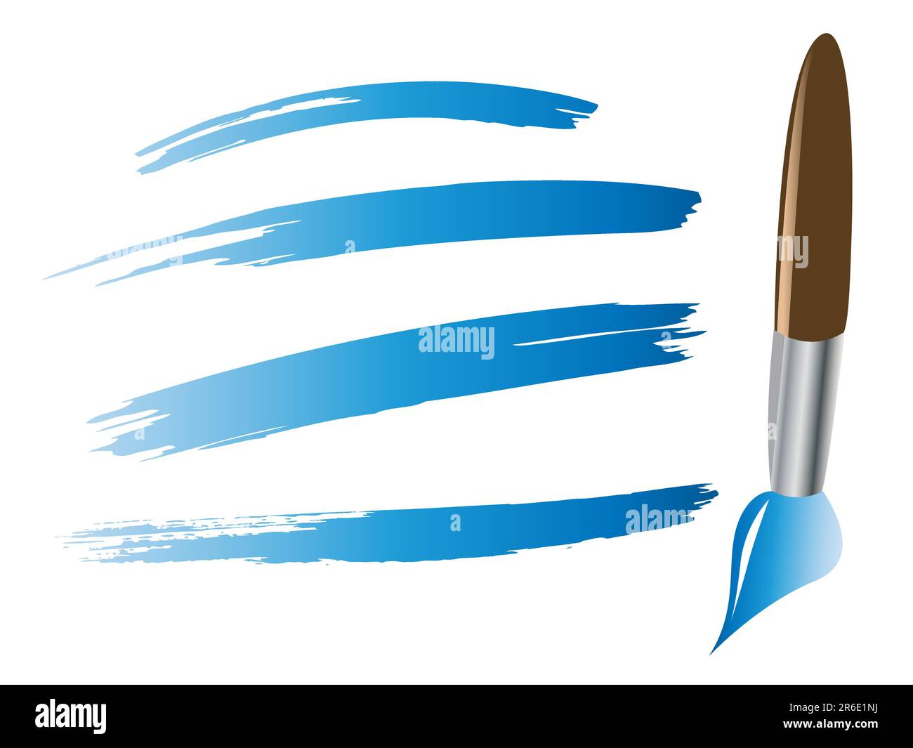 Paintbrush with brush stokes vector illustration Stock Vector Image ...