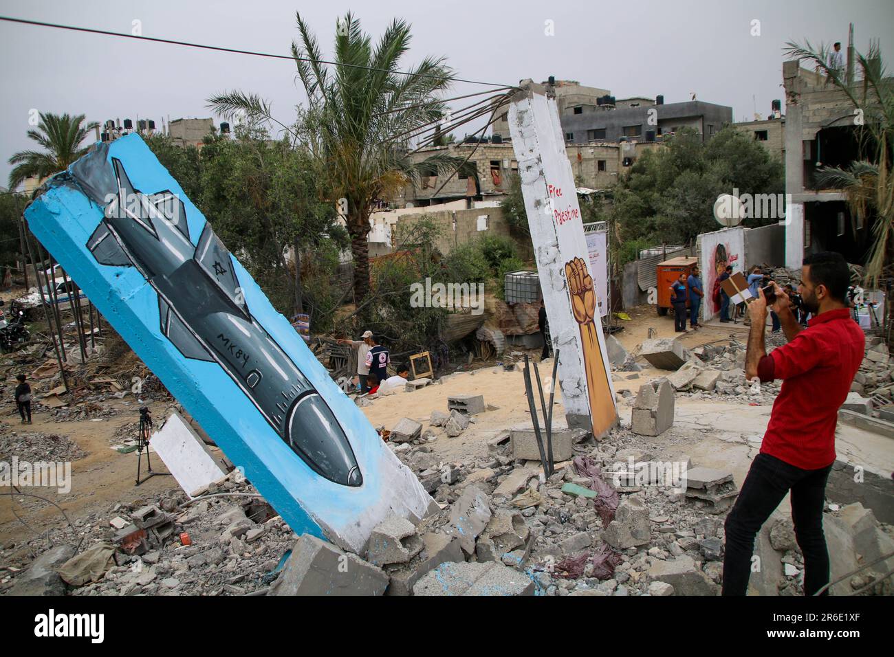 June 8, 2023: Gaza, Palestine. 08 June 2023. Various murals painted by ...