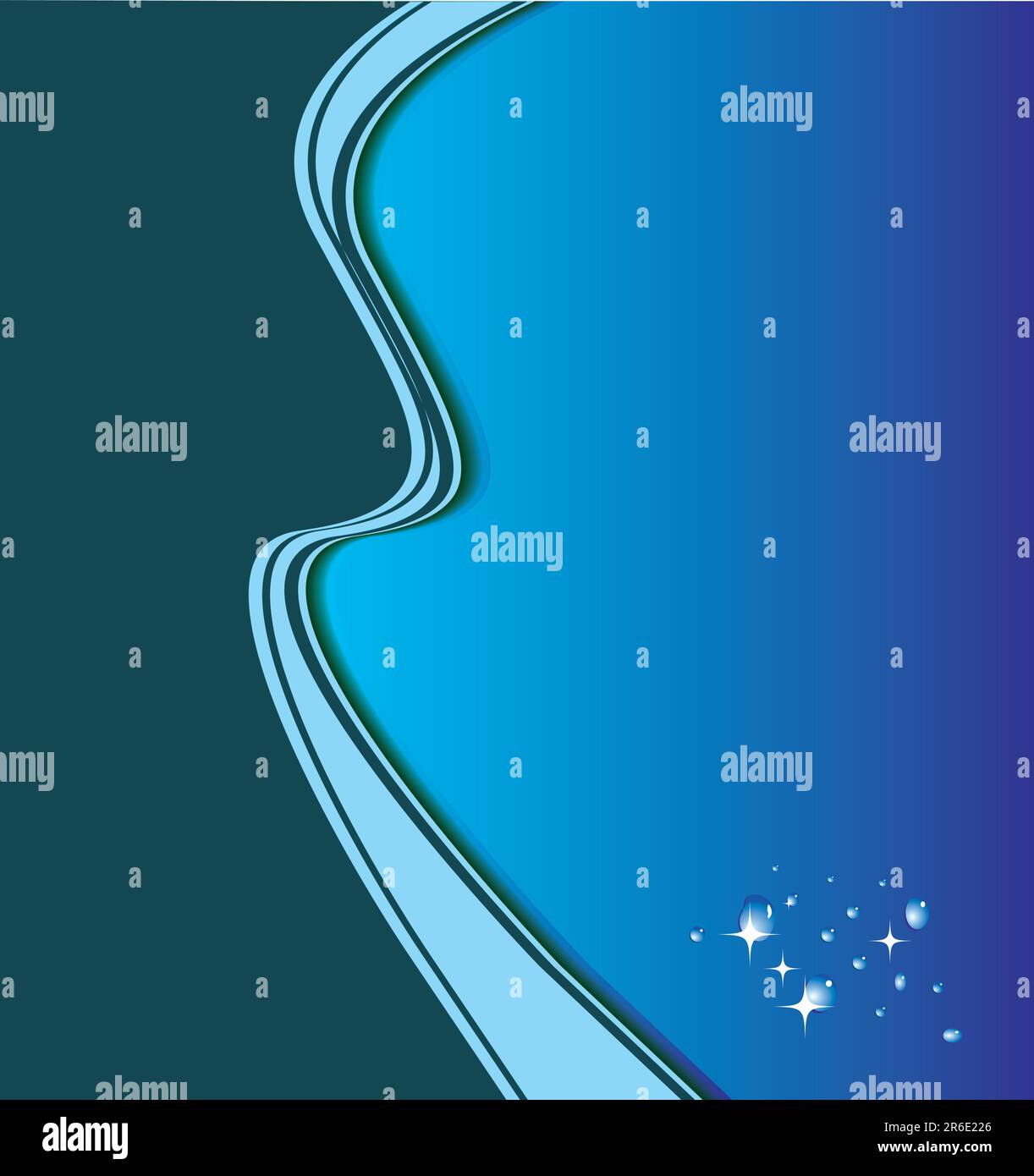 blue background with drops and stars. Vector illustration Stock Vector ...